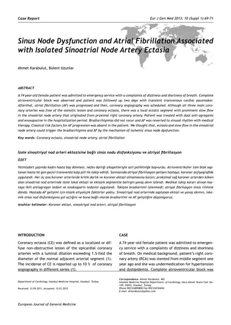Sinus Node Dysfunction And Atrial Fibrillation Associated With Isolated