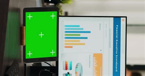 Vertical Video Businesswoman Looks At Greenscreen Technology Stock Footage Ft Vertical Video