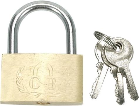 Plated Brass Padlock 30mm Compass