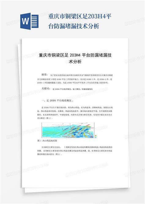 重庆市铜梁区足203h4平台防漏堵漏技术分析 Word模板下载 编号qgjbddpb 熊猫办公
