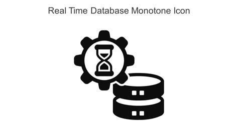 real time database monotone icon in powerpoint pptx png and editable