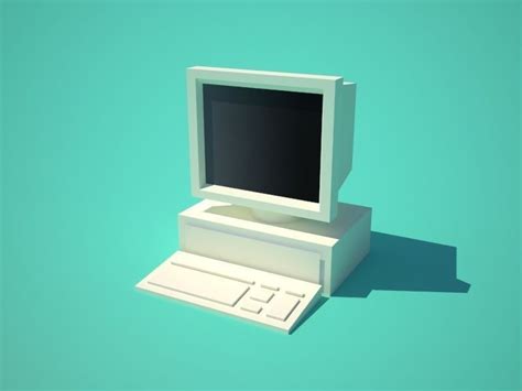 Low Poly Computer Free Vr Ar Low Poly 3d Model Cgtrader