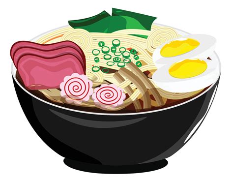 Japanese Traditional Bowl Of Ramen Vector Illustration 24568032