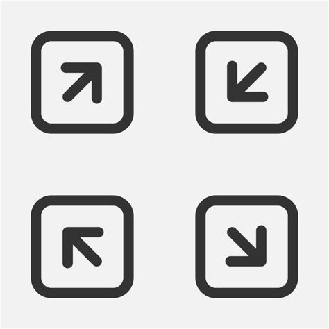 Diagonal Arrow Square Icon Vector 28190001 Vector Art At Vecteezy