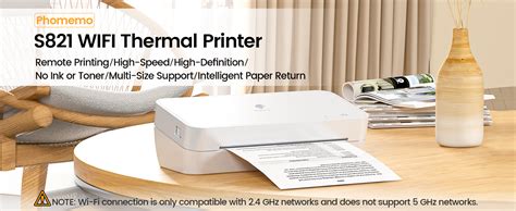 Amazon.com : Phomemo S821 Inkless Thermal Printer, 2.4 GHz WiFi ...