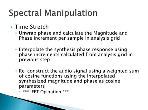 Ppt Phase Vocoder Implementation And Applications Powerpoint Presentation Id 2280265