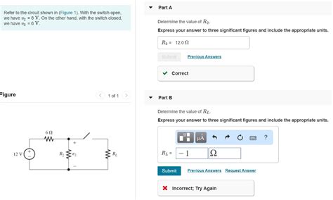 Solved Part A Refer To The Circuit Shown In Figure 1 With Chegg Com