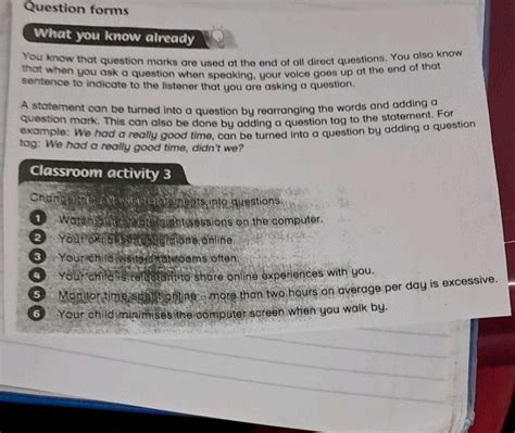 Question Forms What You Know Already You Know Studyx