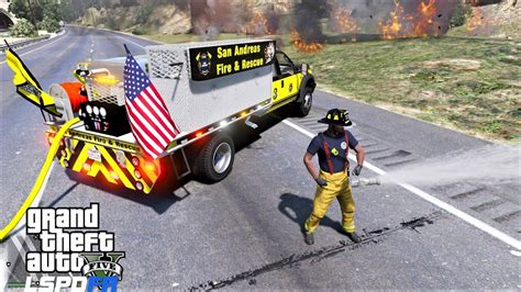 Gta 5 Firefighter Mod New Lspdfr Fire Callouts Brush Firetruck