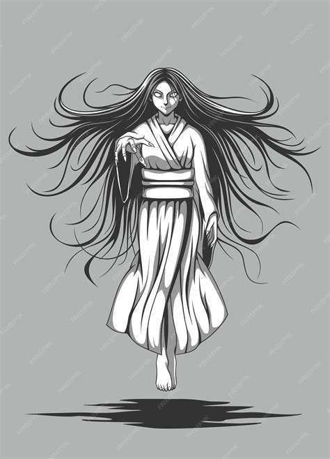 Premium Vector Japanese Ghost Girl Vector