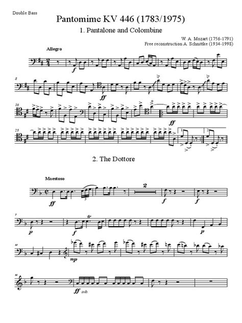 Contrabass Pdf Musical Compositions Musical Notation