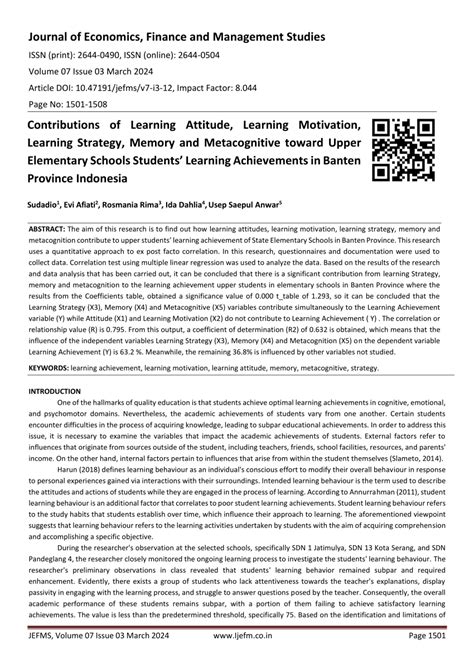 Pdf Contributions Of Learning Attitude Learning Motivation Learning
