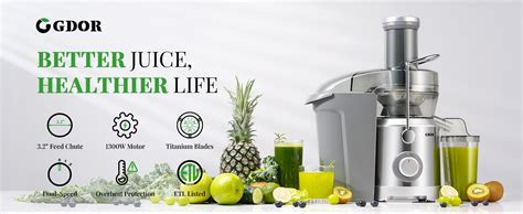Amazon 1300W GDOR Juicer With Larger 3 2 Feed Chute For Whole