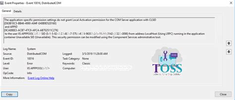 The Application Specific Permission Settings Do Not Grant Local