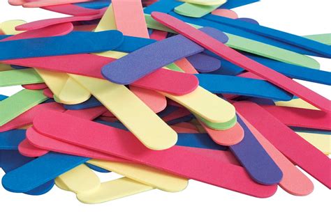Darice Foamies Bright Colors Foam Craft Sticks 6 Inches 125 Pieces