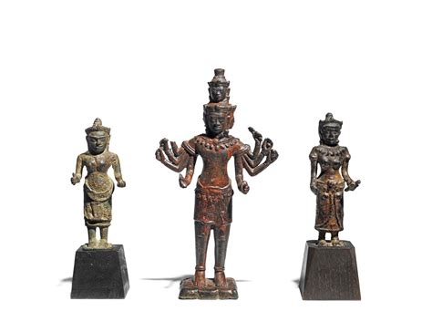 Bonhams A Group Of Khmer Bronze Figures 3