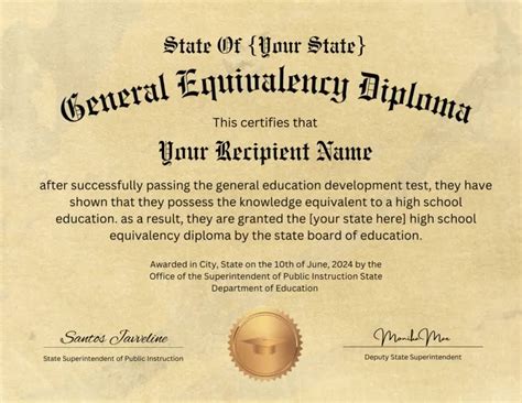 Ged Diploma Certificate Template Editable Certificate Canva Template Diploma Certificate