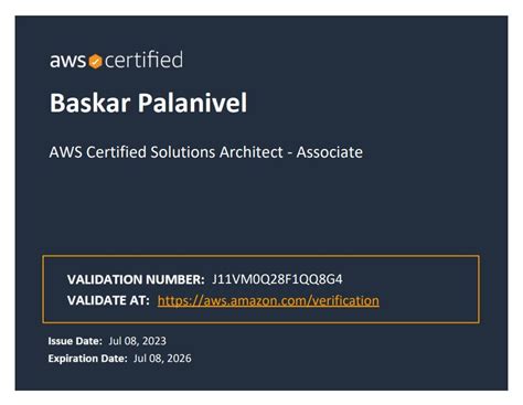 Baskar P On Linkedin Finally 😍 Aws Certified Solution Architect Associate 🤾‍♂️ 13 Comments
