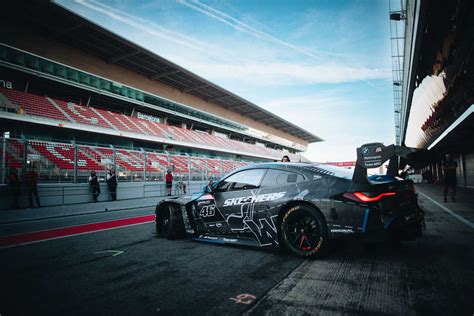 BMW M Team WRT Completes First Tests Valentino Rossi Celebrates Debut