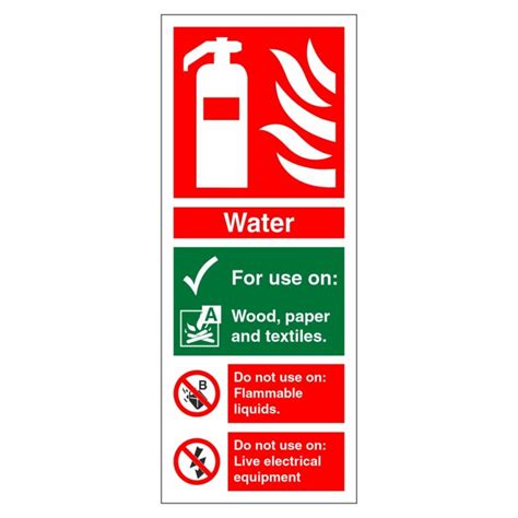 Water Fire Extinguisher Identification Sign Aston Safety Signs