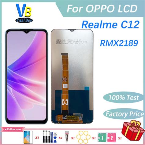 100 Tested Lcd For Realme C12 Lcd Display Touch Screen Digitizer