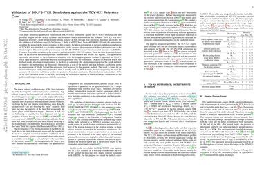 Validation Of SOLPS ITER Simulations Against The TCV X21 Reference Case