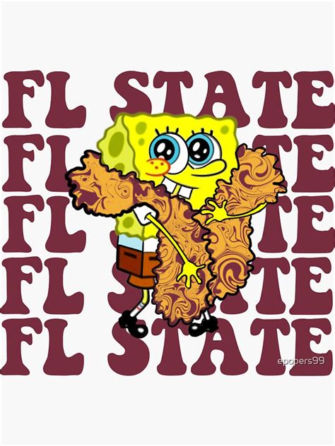 Spongebob Fl State Sticker For Sale By Epopers99 Redbubble