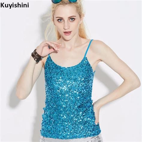 Buy Sexy Sequined Bling Tops Women Ds Stage Bling