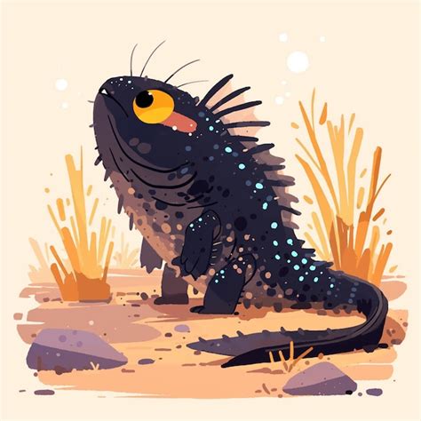 Premium Vector Mudskipper Walking On Land