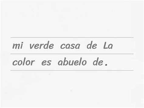 Escritura En Carro Reordenar