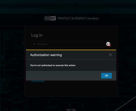 Eset Inspect Web Console Logging Out And Authorization Warning Eset Inspect On Prem Detection