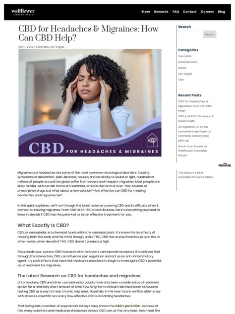 Cbd For Headaches And Migraines How Effective Is It Pdf Cannabis