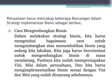 Strategi Implementasi Bisnis Pptx