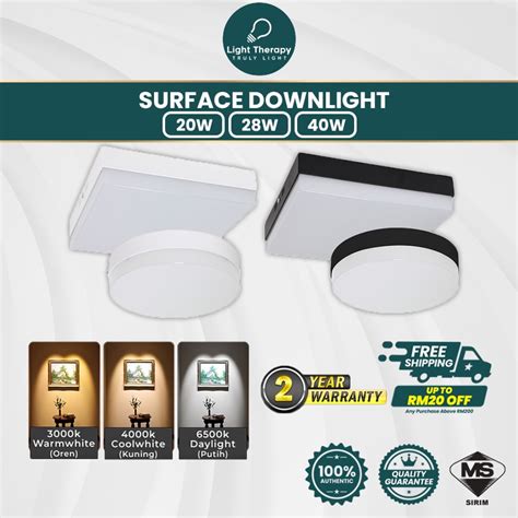 [𝐒𝐈𝐑𝐈𝐌] 20w 28w 40w Led Surface Downlight Lampu Siling Plaster Ceiling