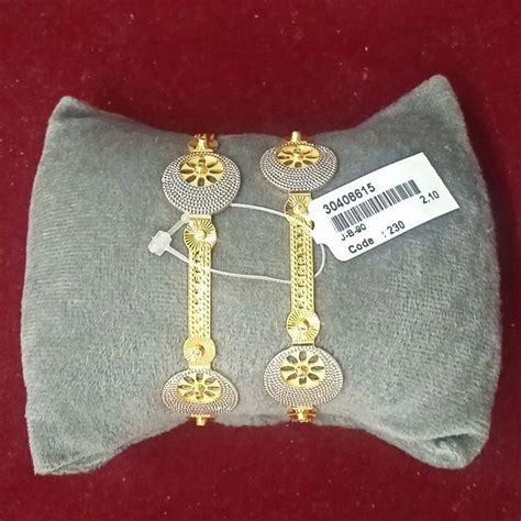 Party Wear Golden Brass Bangle Size 21 Inch Diameter 2 Bangles At Rs 1100pair In Ahmedabad