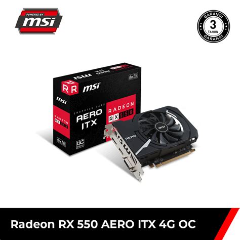 Jual Msi Vga Amd Radeon Rx 550 Aero Itx Oc 4gb Gddr5 Shopee Indonesia