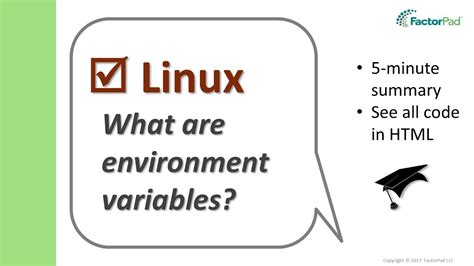 what are linux environment variables linux tutorial for beginners
