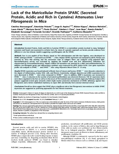 Pdf Lack Of The Matricellular Protein Sparc Secreted Protein Acidic