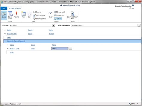 Query Builder Is There A Bug In The Advanced Find In Ms Crm 2015 Online When In Recursive