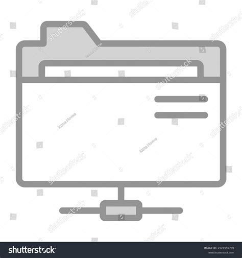 Network Folder Icon User Interface Vector Stock Vector Royalty Free Shutterstock