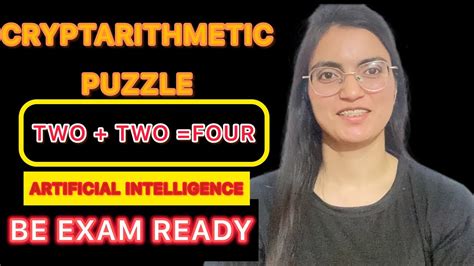 Cryptarithmetic Puzzle In Artificial Intelligence Two Two Four