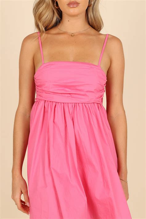 Alice Bow Back Mini Dress Hot Pink Petal And Pup Usa