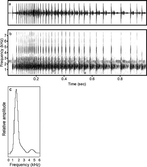 Oscillogram A Spectrogram B And Relative Amplitude C Of An