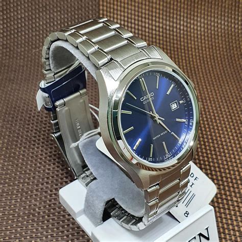 Casio MTP-1183A-2A Enticer Series Analog Blue Dial Stainless Steel Men ...