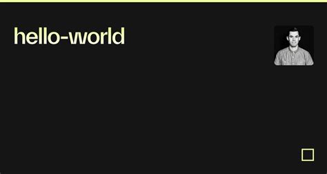 Hello World Codesandbox