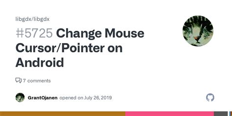 Change Mouse Cursor Pointer On Android Issue Libgdx Libgdx GitHub