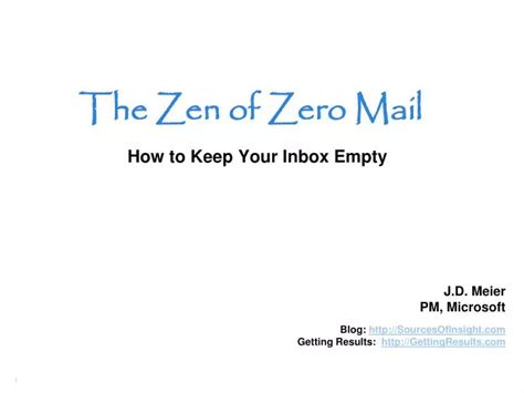 PPT How To Keep Your Inbox Empty PowerPoint Presentation Free Download ID