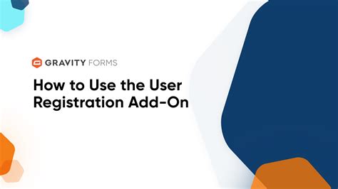 how to use the user registration add on gravity forms