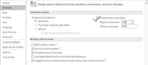 Circular Reference In Microsoft Excel