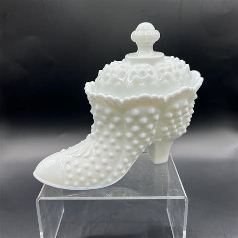Vintage Glass Shoe Etsy